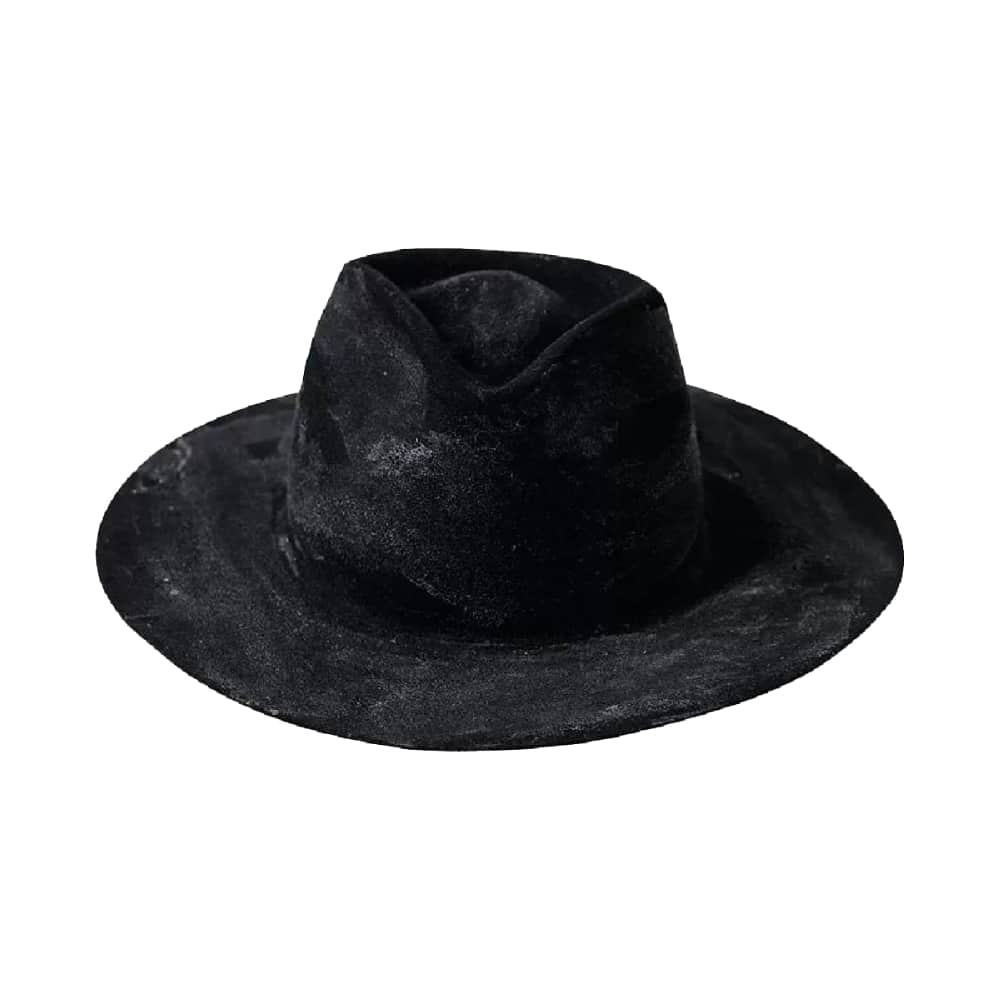 Black rustic felt hat | Coveti