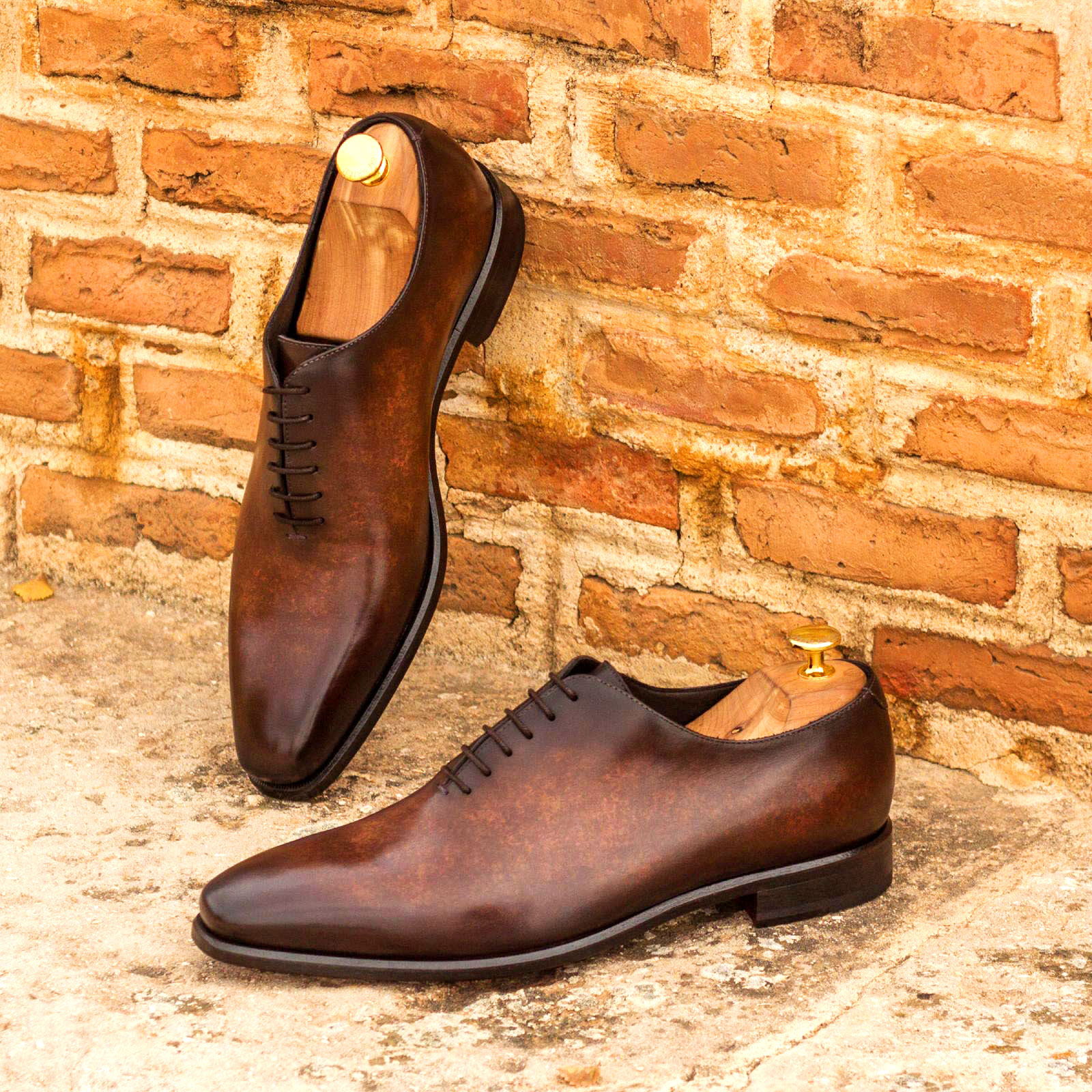 Hand Made Patina Whole Cut Shoe | Coveti