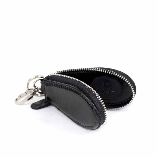 Black Exotic Leather Keychain I Exotic Leather I Emerging Designer I COVETI