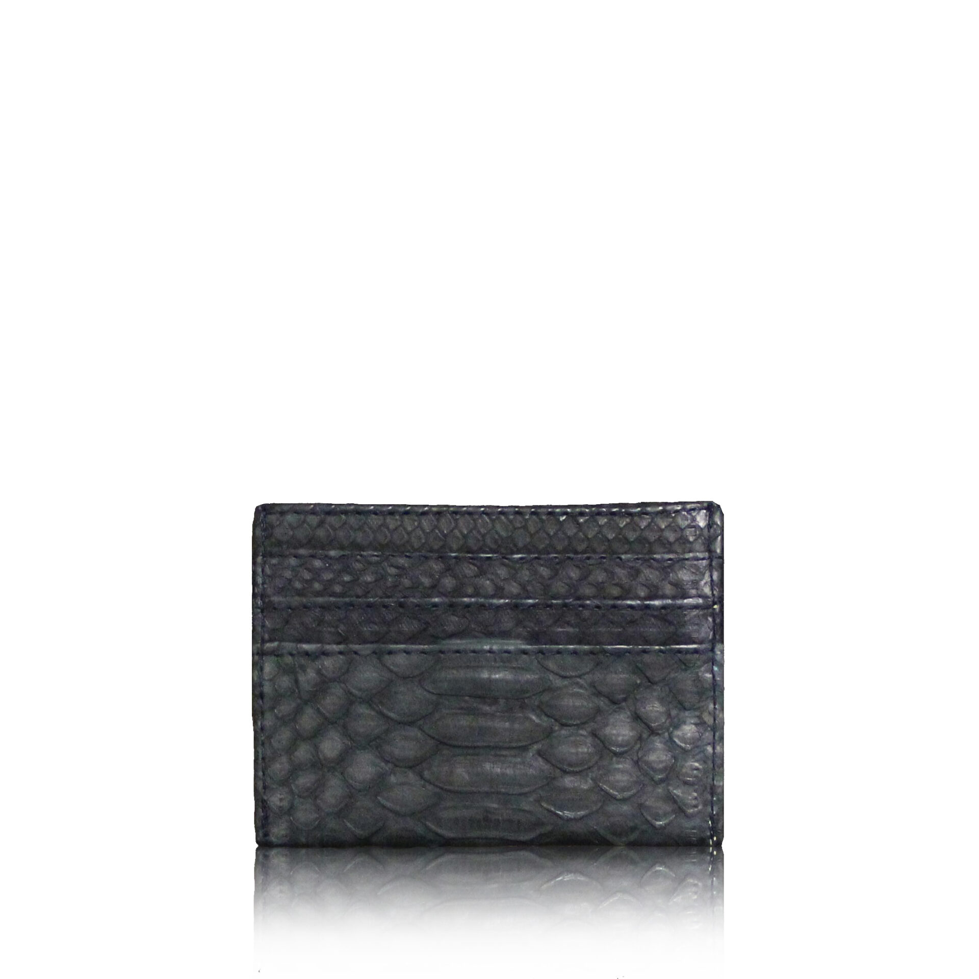 Python Leather Matte Black Cardholder | Coveti