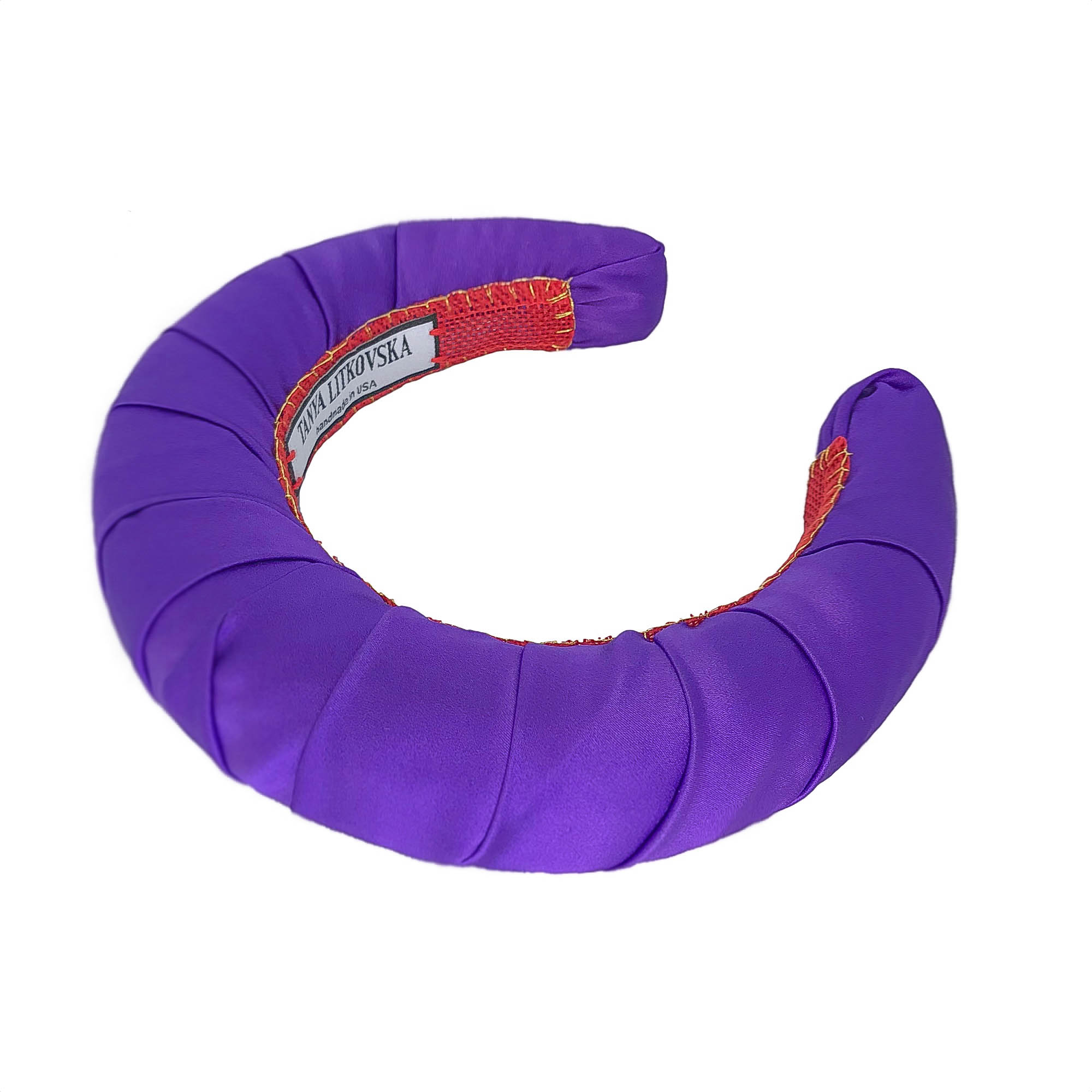 Tanya Litkovska women's silk figs violet headband | Coveti