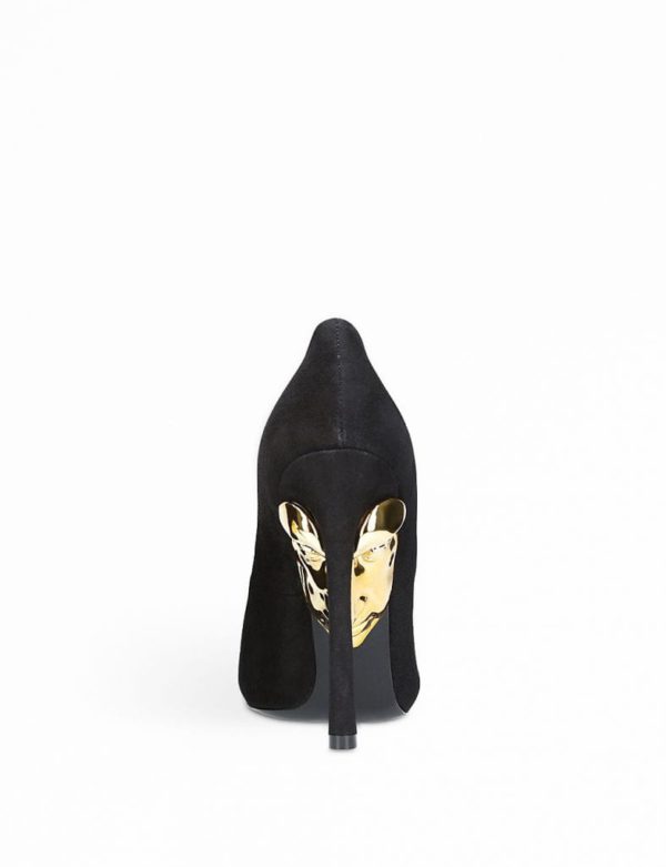 Apollo black and gold calf leather shoes | Coveti