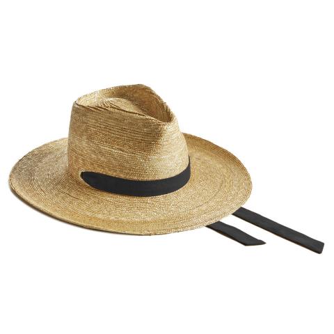 Lady Bogart Black Ribbon Straw Hat | Coveti