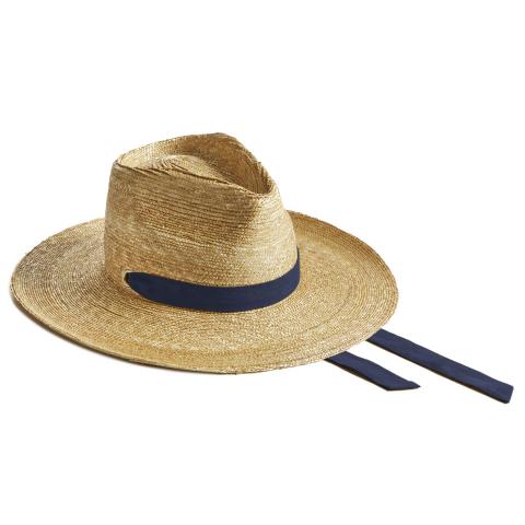 Lady Bogart Blue Ribbon Straw Hat | Coveti