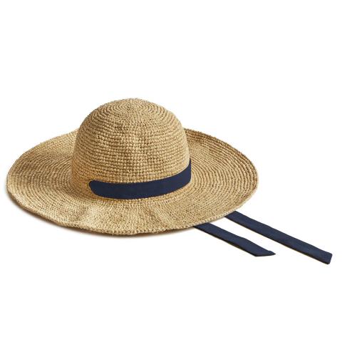 Travel Blue Ribbon Straw Hat | Coveti